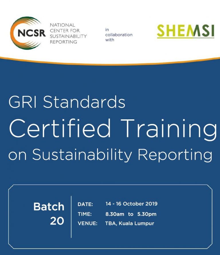 GRI Standards Certified Training October 2019